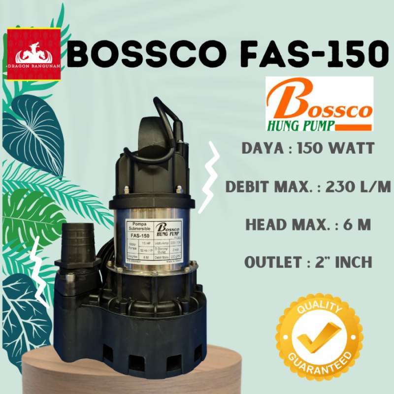 Jual POMPA CELUP BOSSCO FAS 150 - POMPA KOLAM IKAN KOI GARANSI RESMI 1 ...