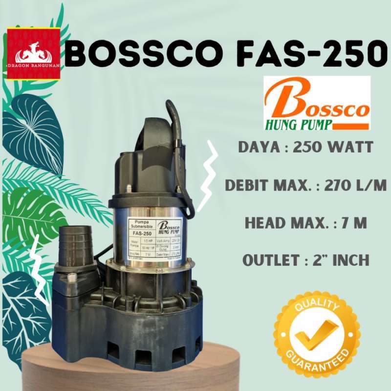 Jual POMPA CELUP BOSSCO FAS 250 - POMPA KOLAM IKAN KOI GARANSI RESMI 1 ...