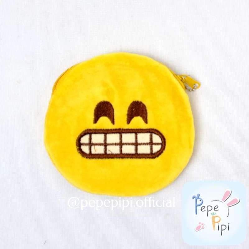 Jual Dompet Koin Plushy Emoticon Pouch Emoji Smiley Plushie Gigi di ...