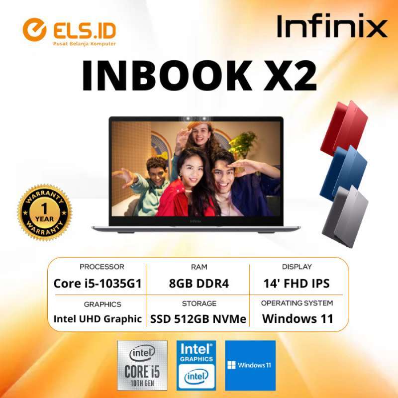 Jual Laptop Infinix InBook X2 i5-1035G1 8GB SSD 512GB 14' FHD IPS W11 ...