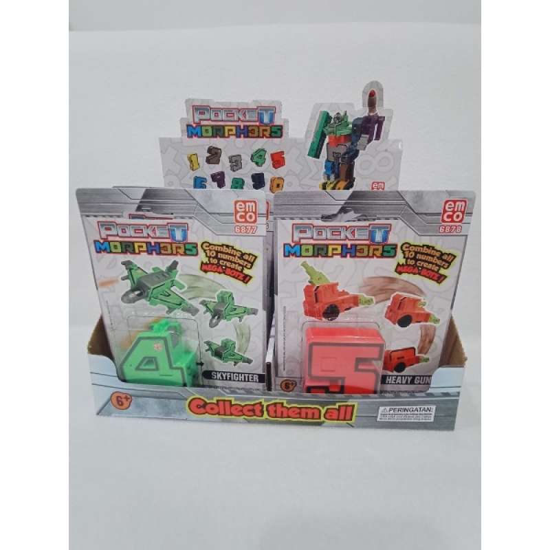 Jual Emco - Pocket Morphers 1 Pcs - Pocket Morpher - Robot Angka ...