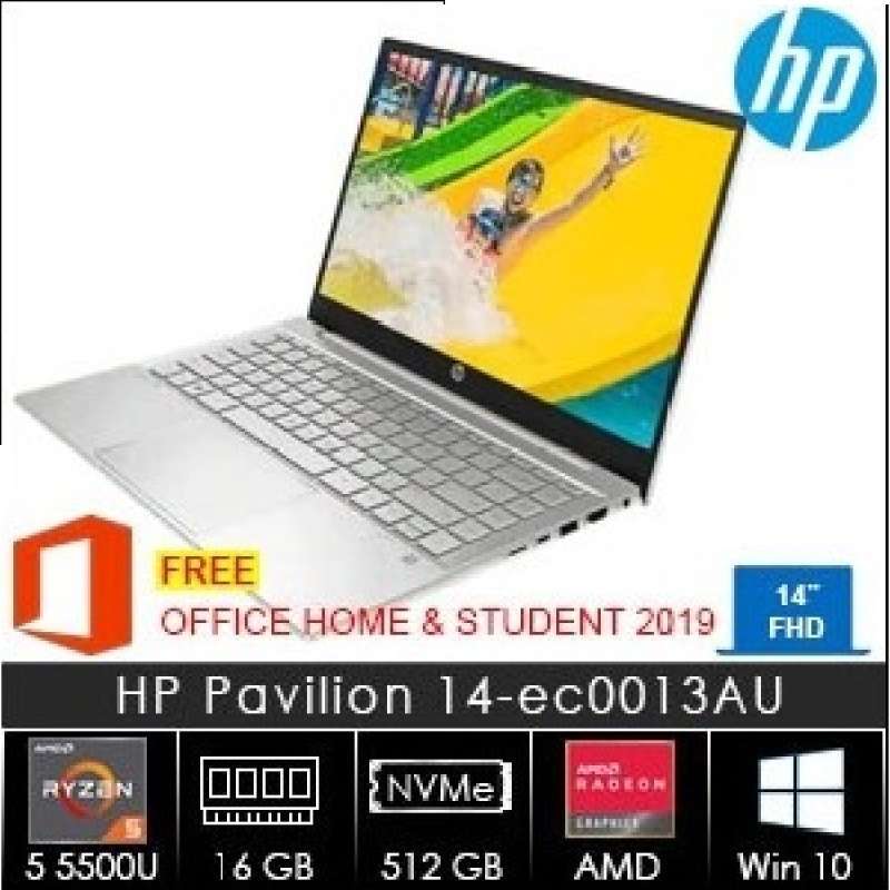 Jual HP Pavilion 14-EC0013AU [Ryzen 5-5500U/16GB/512SSD/Win11 + OHS 2019] di Seller Columbia ...