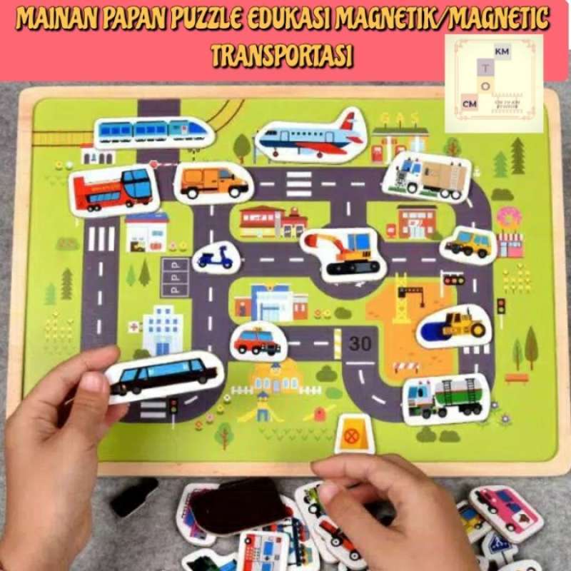 Promo Mainan Papan Edukasi Anak Magnetik/Magnetic Transportasi Diskon ...