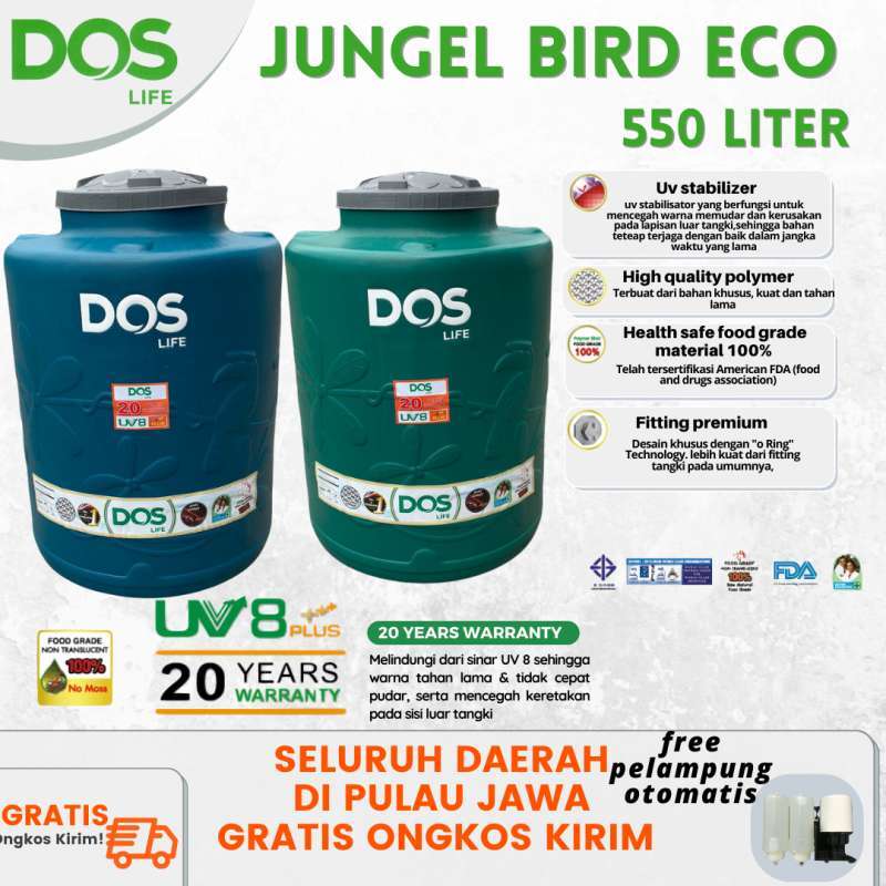 Jual DOS - Water Tank Junglebird Eco 550 Liter Toren Air Tandon Air ...