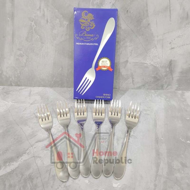 Promo DINNER FORK BIMA RH002DC GARPU MAKAN STAINLESS 6PC Diskon 5% di ...