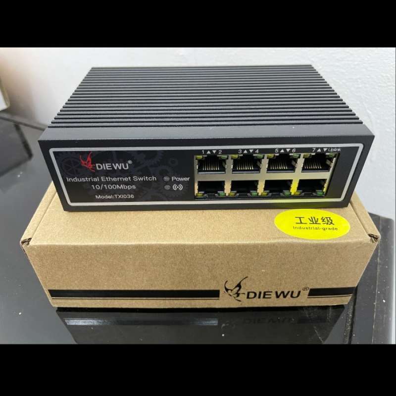 Promo Industrial Din Rail 8 Port Ethernet Switch Hub 10/100mbps Diskon ...