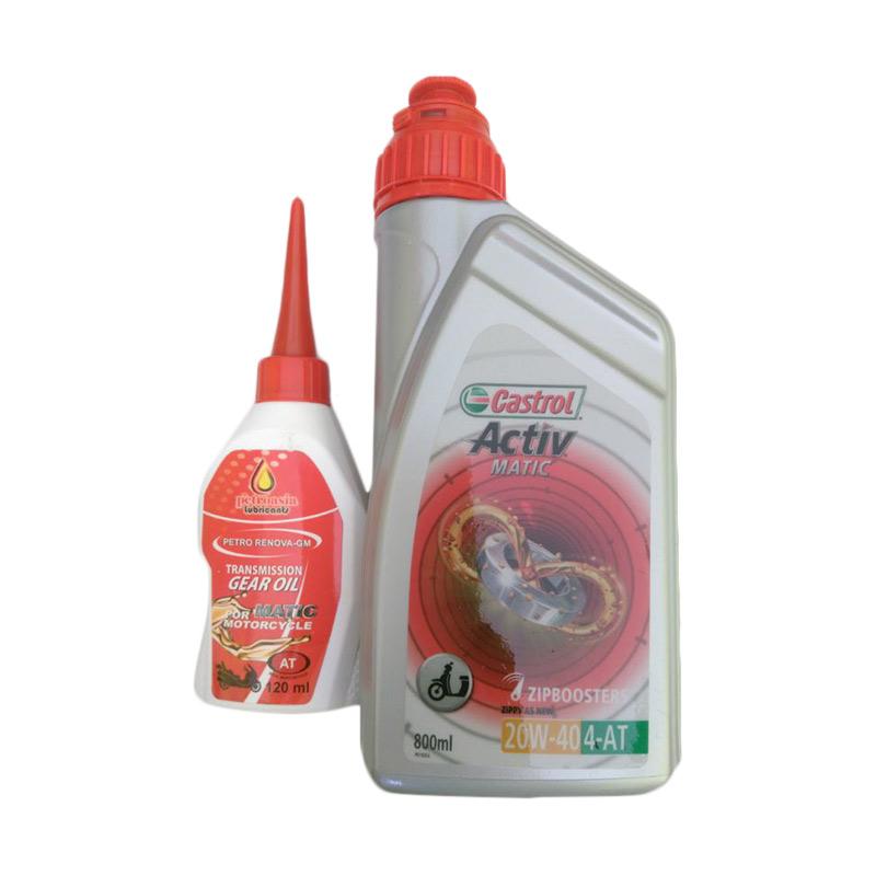 Promo Castrol Active Matic Paket Oli Mesin Motor [20-40 W] + Oli Gardan ...