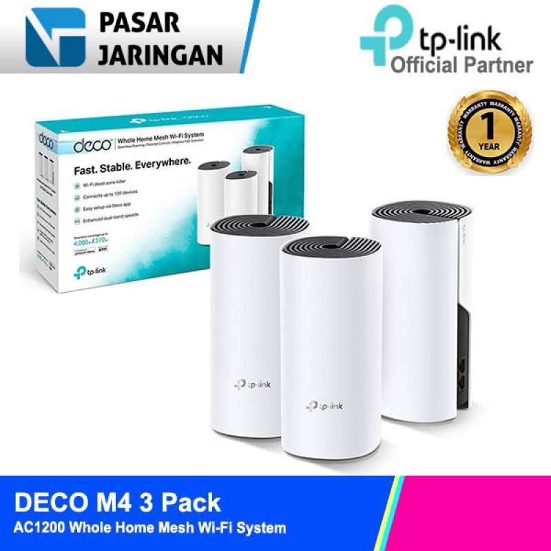 Promo Tp-Link Deco M4 3-Pack Ac1200 Whole Home Mesh Wi-Fi System Diskon ...