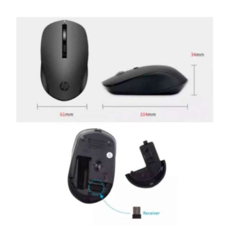 Jual MOUSE WIRELESS HP S1000 SILENT PLUS / MOUSE HP S1000 BERKUALITAS ...