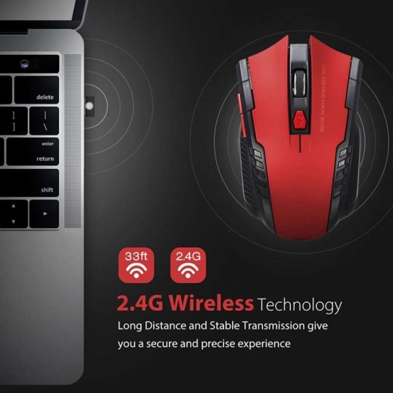 Jual MOUSE WIRELESS GAMING MOUSE 6D USB 2.4GHz FOR HOME OFFICE USE ...