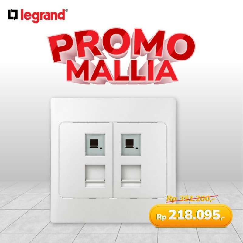 Promo Legrand Mallia Outlet Data Double Rj45 Cat6 - 281165 Diskon 10% ...