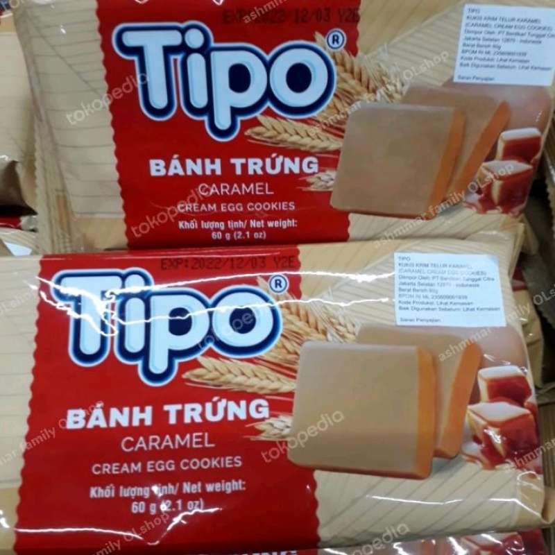 Jual Tipo Banh Trung Caramel 60 Gr Biscuit Impor Vietnam di Seller Doa ...