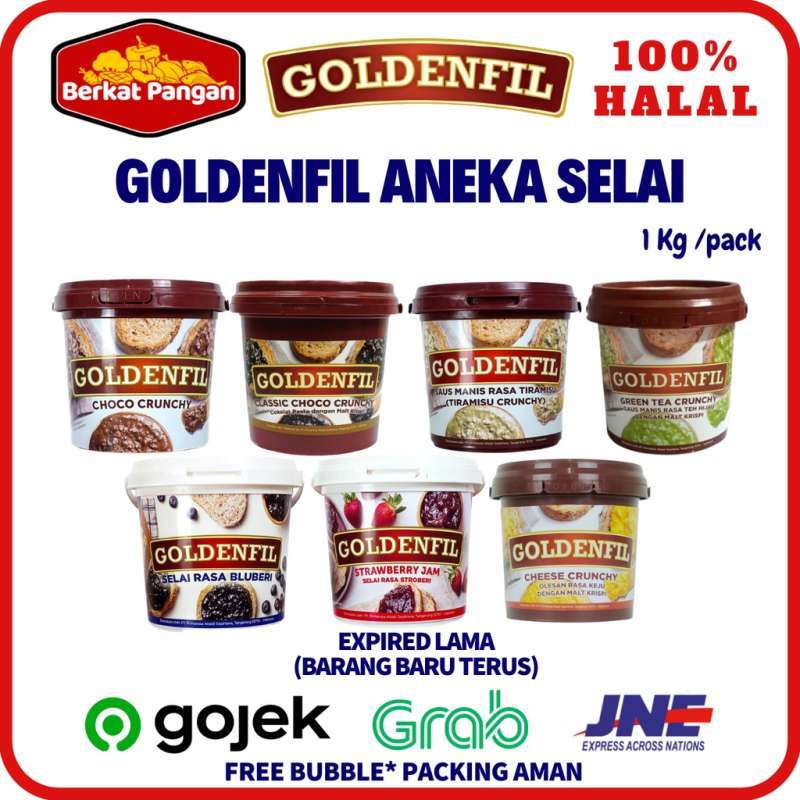 Jual GOLDENFIL Selai Choco Crunchy/ Dark Choco/ Hazelnut/ Cheese ...