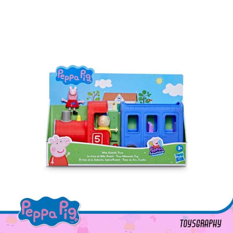 Promo Peppa Pig Miss Rabbit Train Rabbits Peppas Adenture with Figure 3 ...