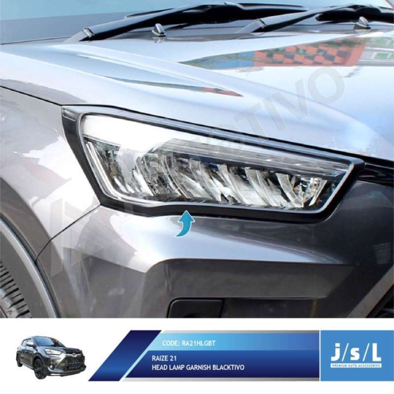 Jual JSL Head Lamp Toyota Raize 2021 Garnish Depan Blacktivo di Seller ...