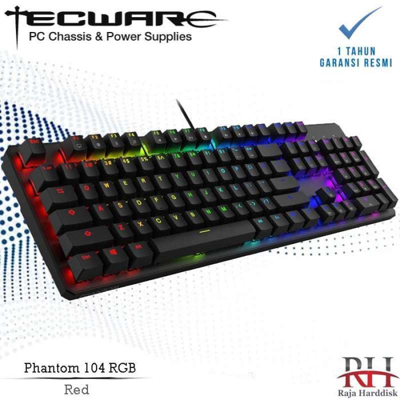 Jual Tecware Gaming Keyboard Phantom 104 RGB Outemu Red Switches di ...
