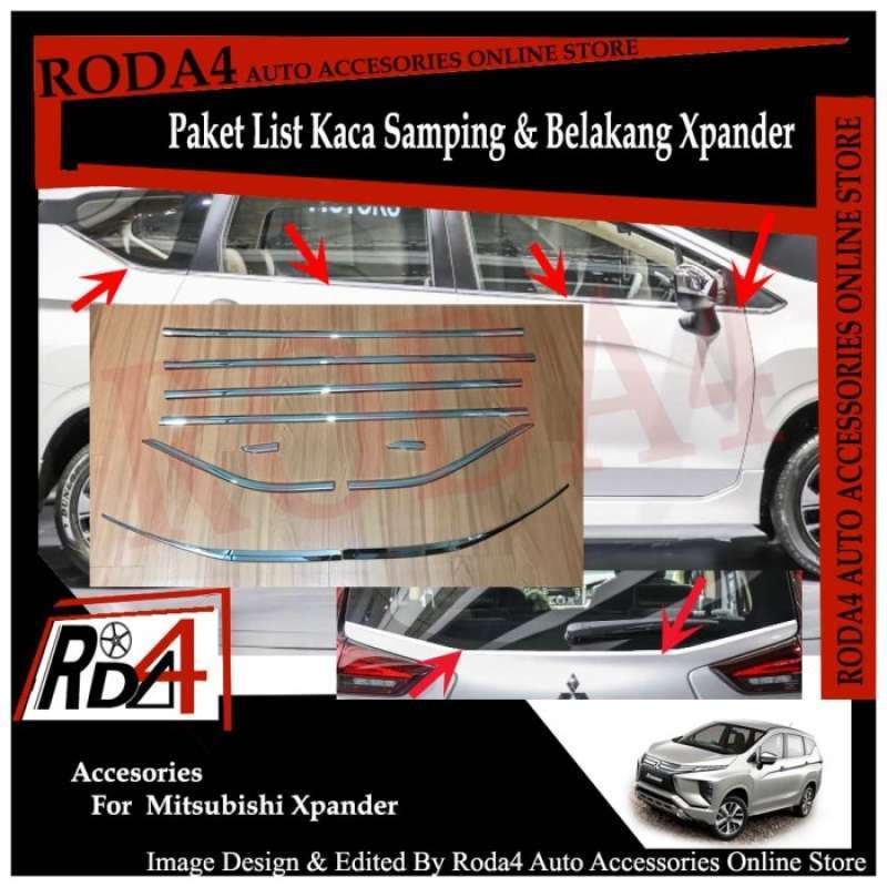 Jual Paket List Kaca Samping dan List Kaca Belakang Xpander Chrome di ...