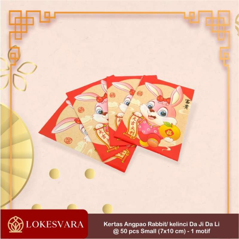 Jual Angpao Angpau Amplop Imlek 2023 Rabbit Kelinci Da Ji Da Li Small @50pcs di Seller Lokesvara ...