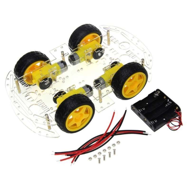 Jual Chasis Smart Car 4wd Robot Kit Set Chassis Mobil Robot 4 Wd