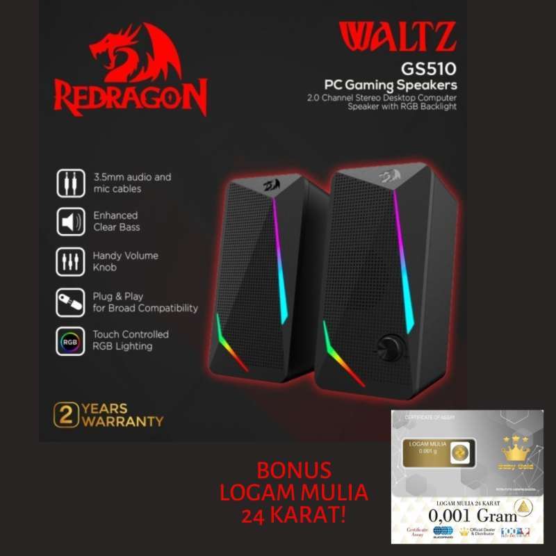Jual Redragon Gaming Speaker USB AUX RGB WALTZ - GS510 di Seller Multi Computer - Kota Jakarta ...