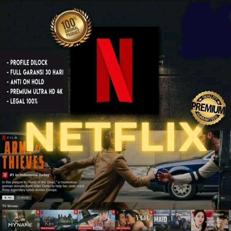 Promo NETFLIX PREMIUM 1 BULAN UHD Diskon 42% di Seller Banyu biru ...