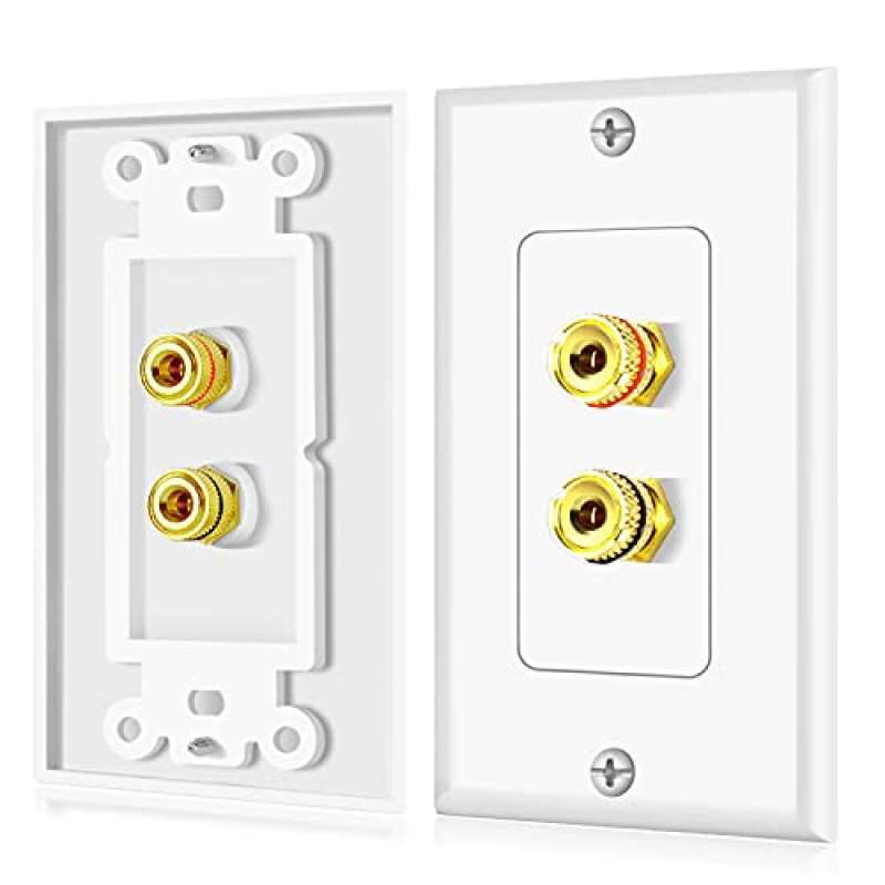 Promo TNP 2 Pack Home Theater Speaker Wall Plate Outlet - 1 Speaker ...