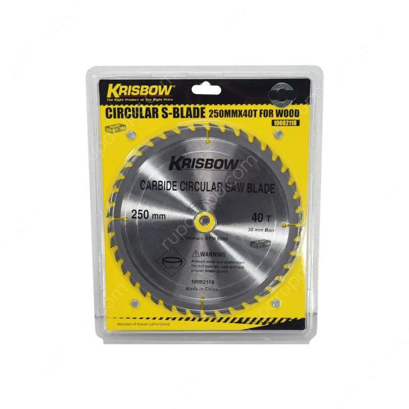 Jual Krisbow Mata Pisau Gergaji Kayu Circular Saw Blade 10 Inch X 40 T ...