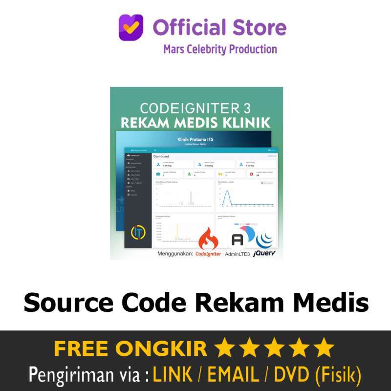 Jual Software Rekam Medis Rumah Sakit Klinik Berbasis Web PHP Codeigniter Source Code Premium ...