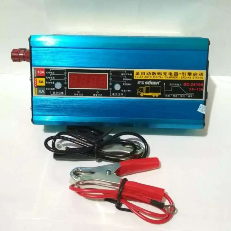 Jual Fully Auto Digital Charger Aki Engine Starts 24V 10A DC 2410 Mobil ...