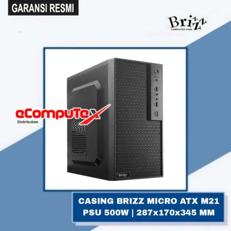 Jual CASING PC KOMPUTER BRIZZ MICRO ATX M21 / M 21 INCLUDE PSU 500W 500 ...