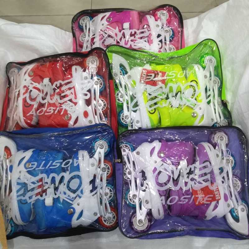 Jual SEPATU RODA INLINE SKATE ANAK ATAU DEWASA RODA PVC + BAUT HARGA ...