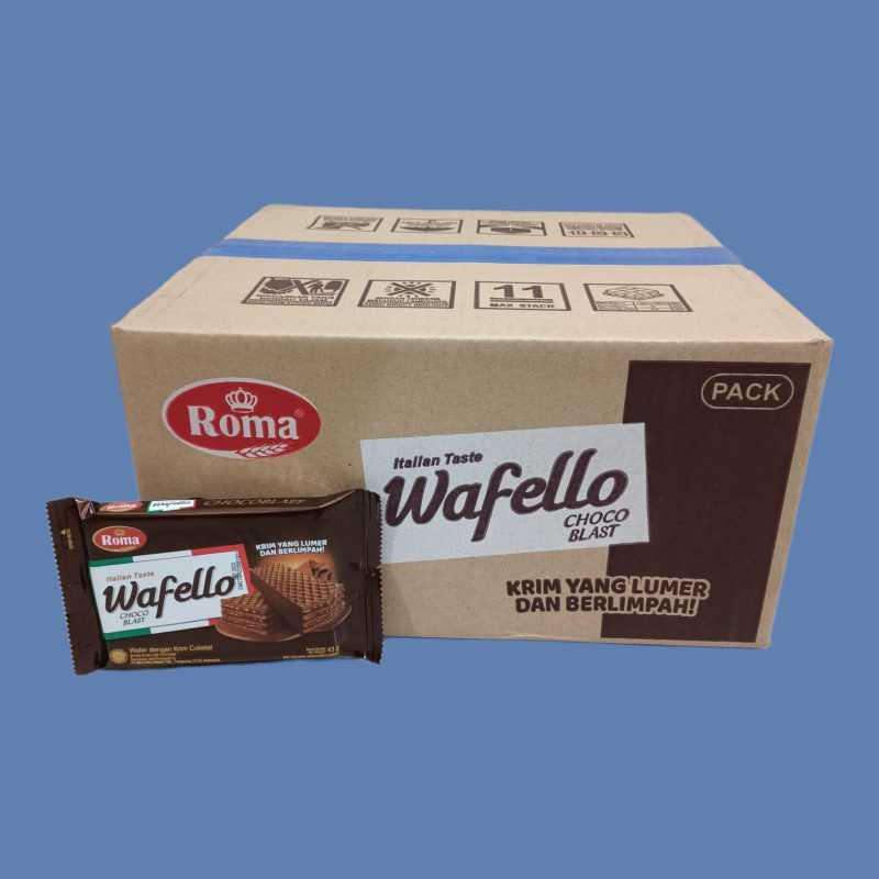 Jual Roma Wafello Choco Blast Wafer Coklat 42 Gr (5 Pcs) Di Seller ...