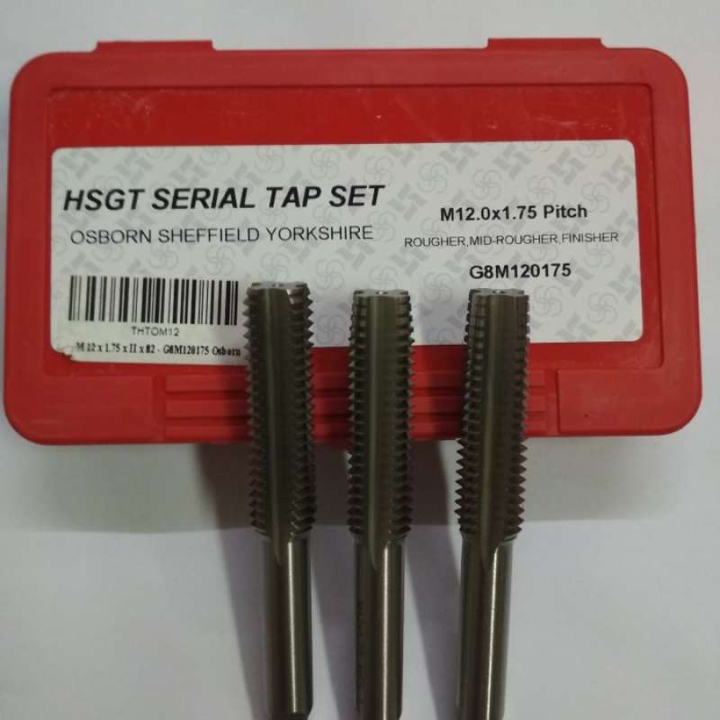 Promo Hand Tap M12 X 1.75 Jis Hsgt Osborn Oryginal England Diskon 10% ...