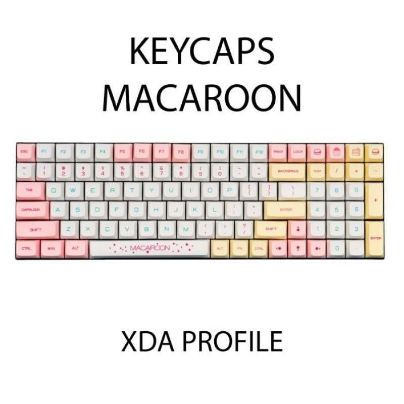 Jual KEYCAPS PBT MACAROON XDA PROFILE SUBLIM MECHANICAL KEYBOARD ...