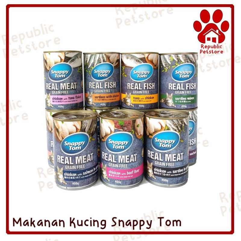 Jual Makanan Basah Kucing Kaleng Snappy Tom 400gr - Cat Can Wet Food ...