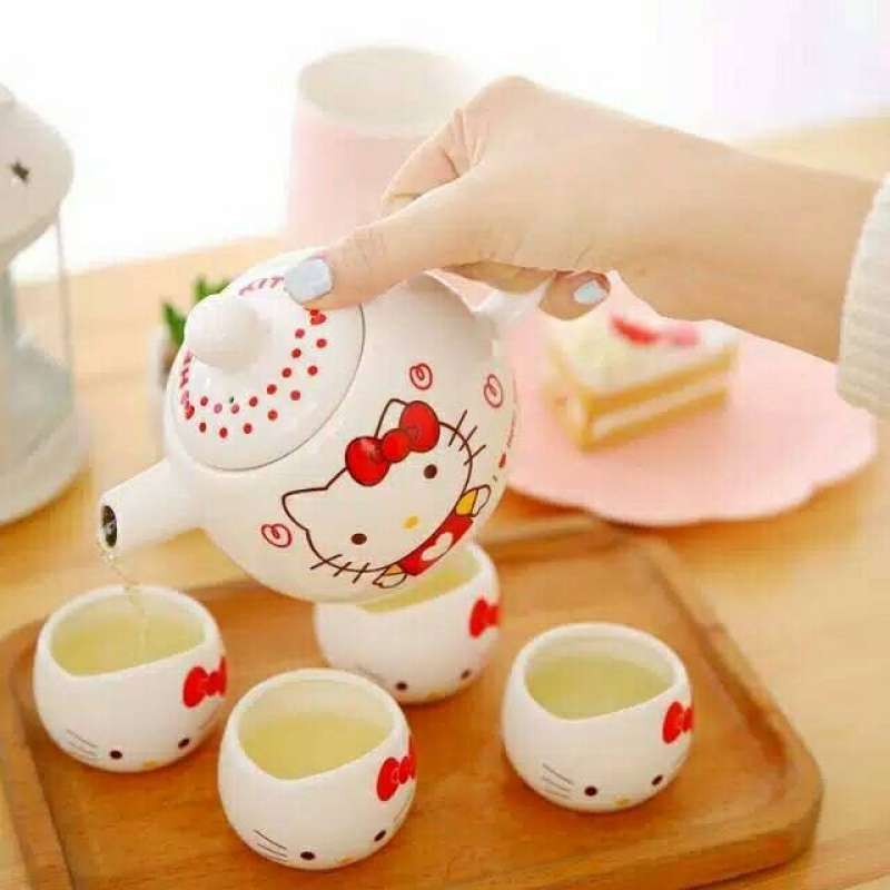 Jual Tea pot set teko keramik kitty set cangkir kitty set teko ... Jual Tea pot set teko keramik kitty set cangkir kitty set teko ...