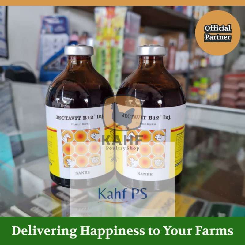 Jual Jectavit B12 100 ml Injeksi Vitamin Hewan Sapi Kambing Kuda Babi ...