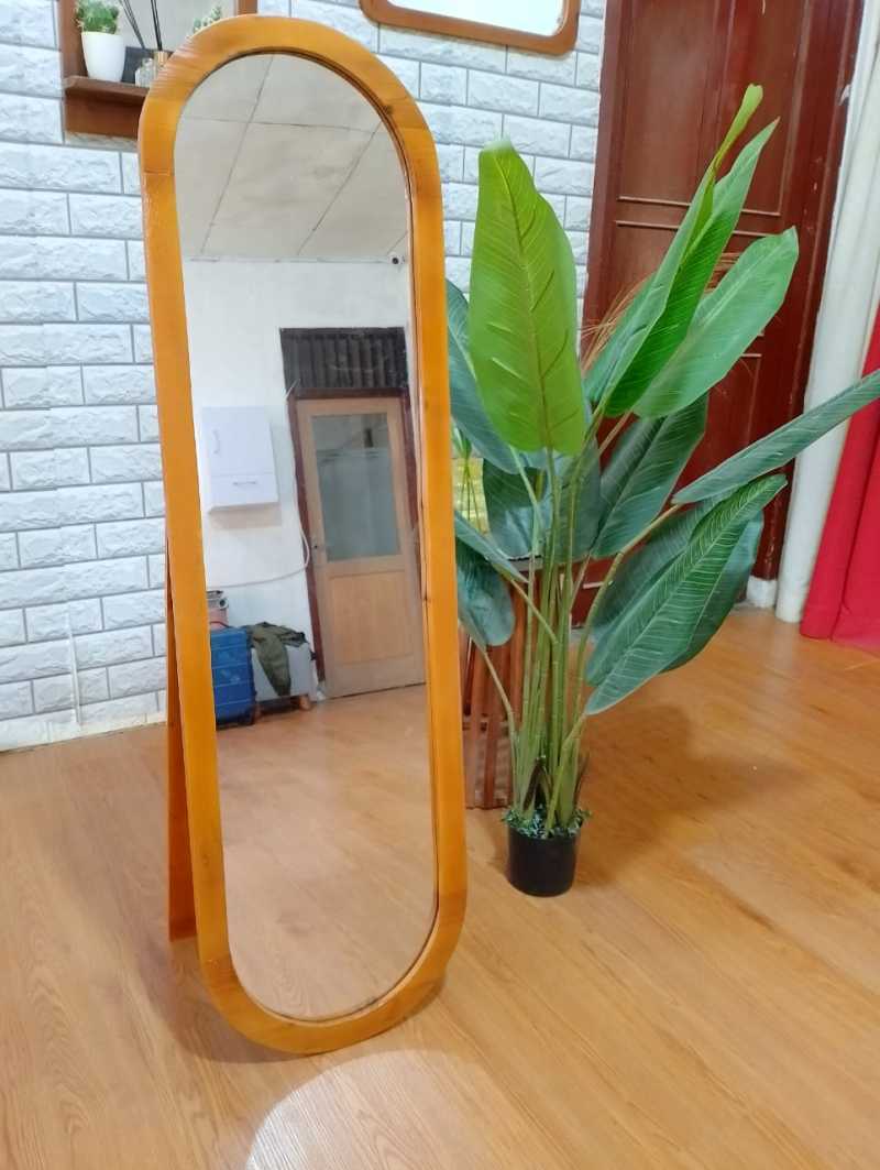 Jual Capsule Standing Mirror Cermin Berdiri Kayu Jati Belanda Aesthetic ...