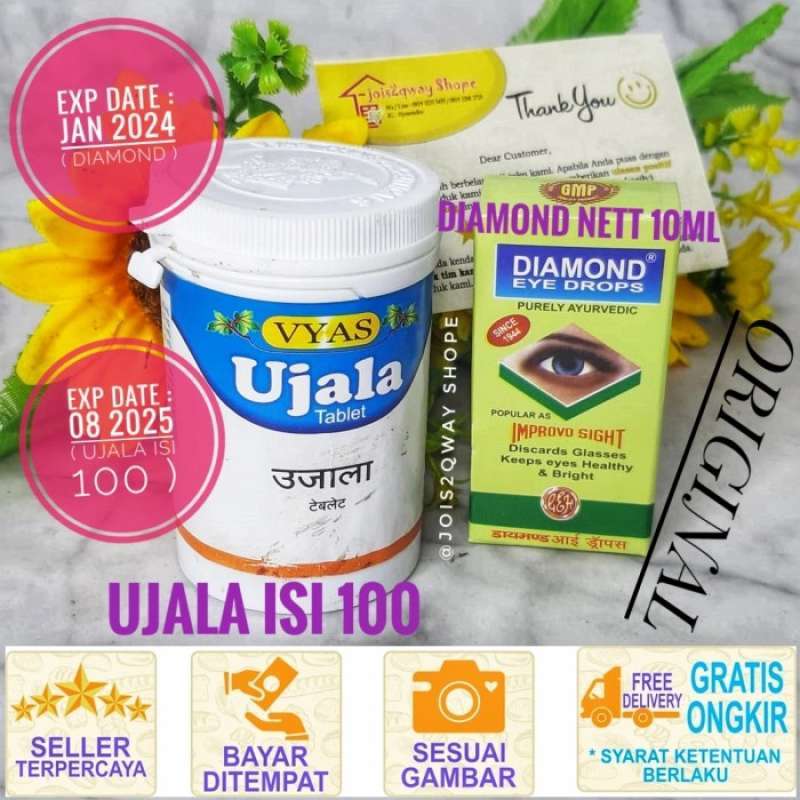 Jual Paket Obat Mata Minus Ujala Eye Tonic & Diamond Eye Drops di ...