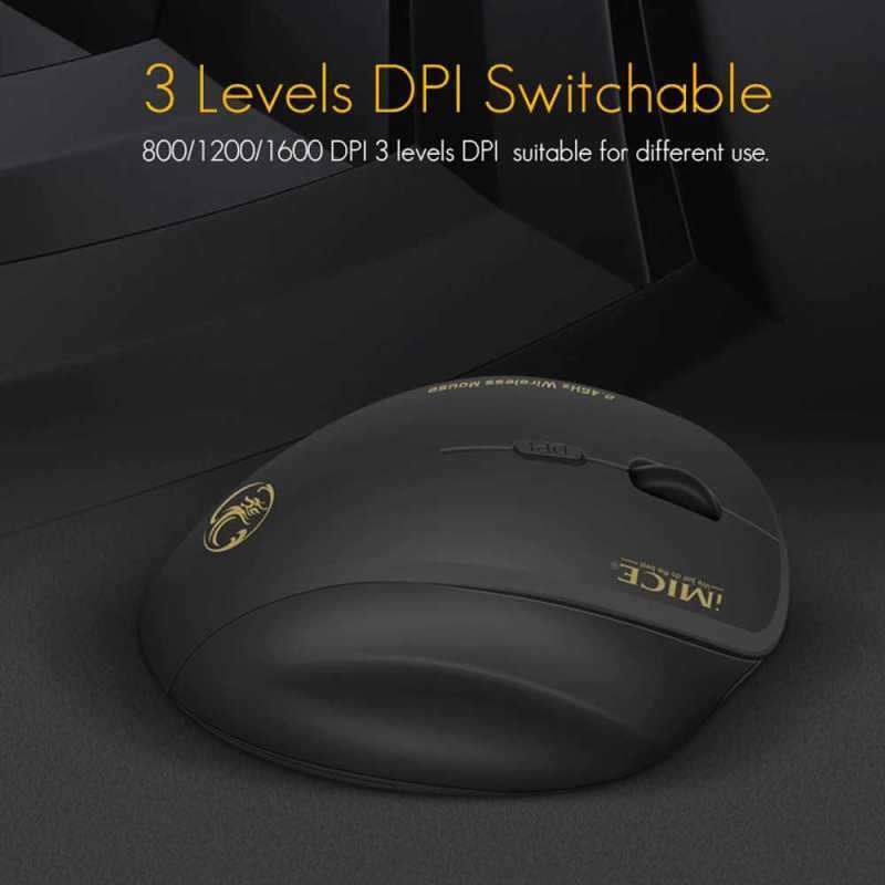 Jual Glo - Imice Wireless Gaming Mouse Ergonomic 1600 Dpi Silent ...