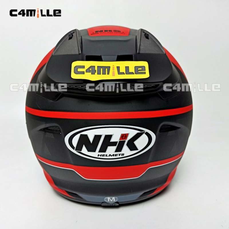 Jual Helm Nhk R1 Napoleon Black Red Doff Double Visor Half Face Di ...