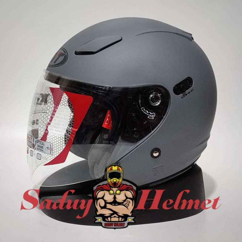 Jual Helm Kyt Dj Maxi Solid Abu Dop / Gorilla Grey Mat Di Seller ...