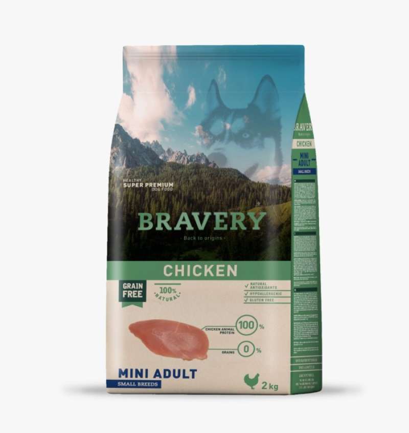 Promo Dog Food BRAVERY Mini Adult Chicken 2kg Diskon 23% di Seller ...