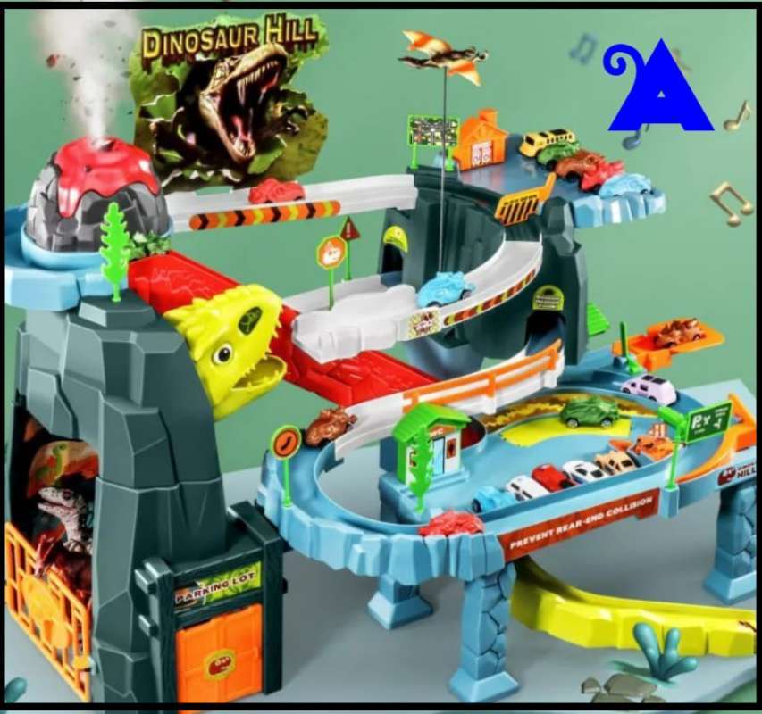 Jual Mainan Dino Car Track Dinosaur Hill Keluar Asap di Seller Wi_Store ...