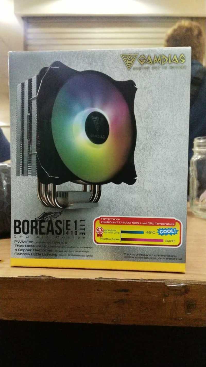 Jual GAMDIAS BOREAS E1-410 LITE Rainbow RGB Fan CPU Air Cooler INTEL ...