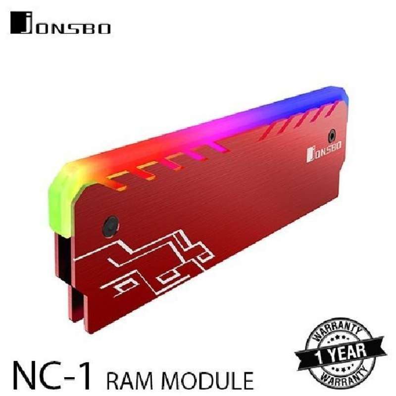 Jual JONSBO NC-1 RED RGB Rainbow RAM Heatsink Heat Spreader For Memory ...
