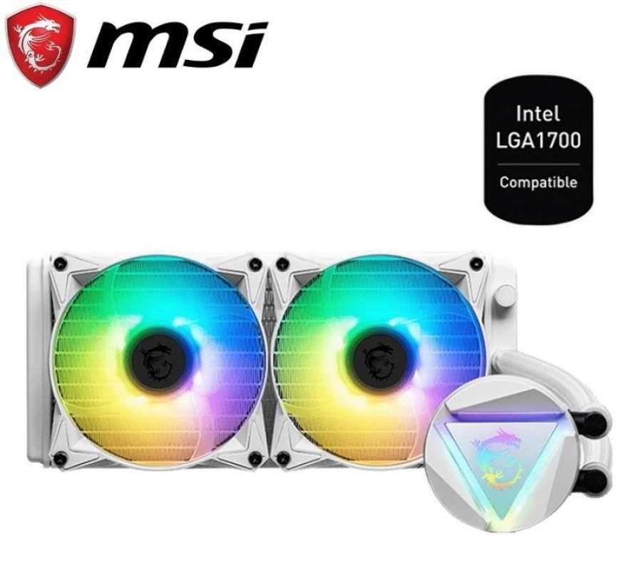 Jual MSI MAG CORELIQUID 240R V2 WHITE AIO Liquid CPU Cooler INTEL AMD ...