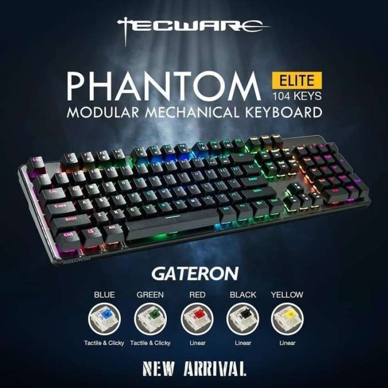 Jual Tecware Phantom Elite 104 Mechanical Gateron Blue Gaming Keyboard Di Seller Tf Com - Mangga ...