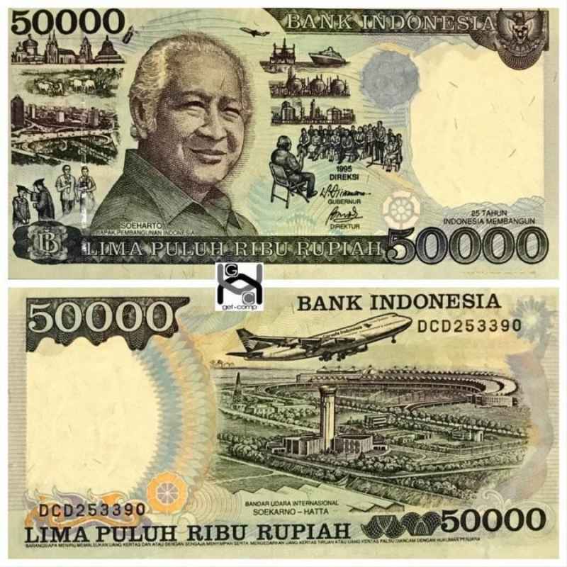 Jual UANG KUNO 50000 RUPIAH RP TH 1995 UANG KUNO UANG KERTAS LAMA di ...