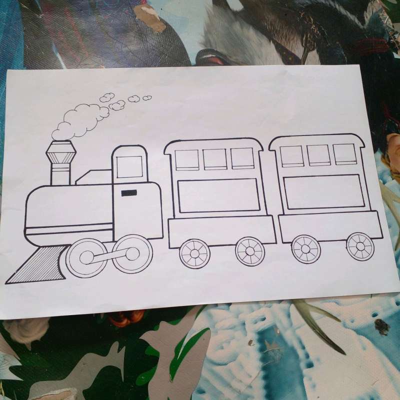 Jual Sketsa Gambarmewarnaidrawing Kertas Hvs Tema Kendaraan Kereta Api Di Seller Izamking14